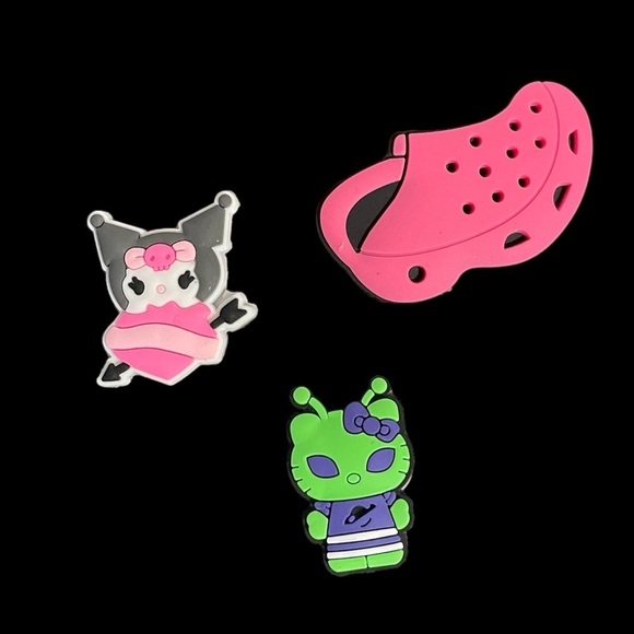 Sanrio | Accessories | Hello Kitty Alien Kuromi Shoe Croc Charms 3 ...